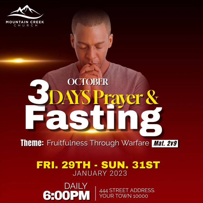 Copy of Prayer and fasting | PosterMyWall