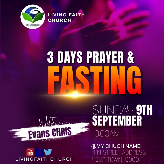 Prayer and fasting Template | PosterMyWall