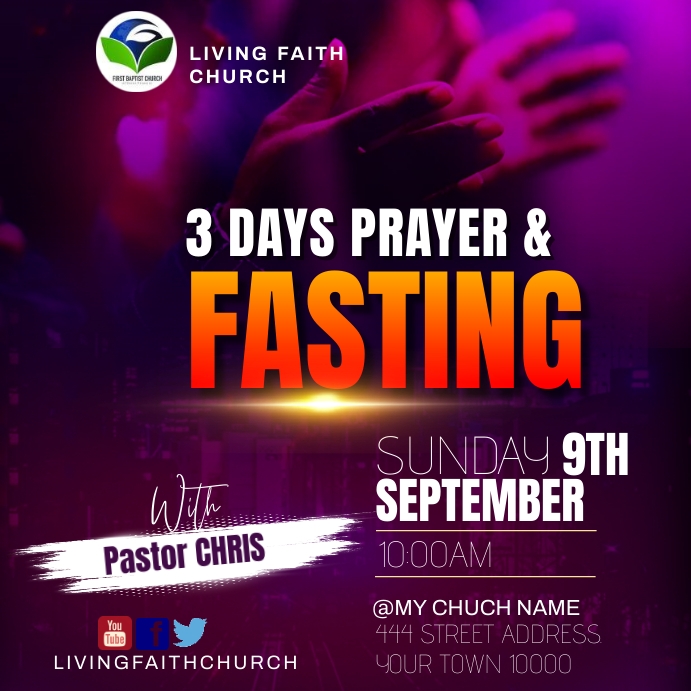 Prayer and fasting Template | PosterMyWall