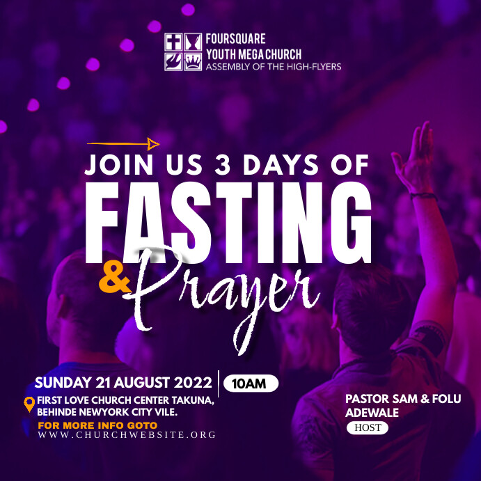 PRAYER AND FASTING Template | PosterMyWall