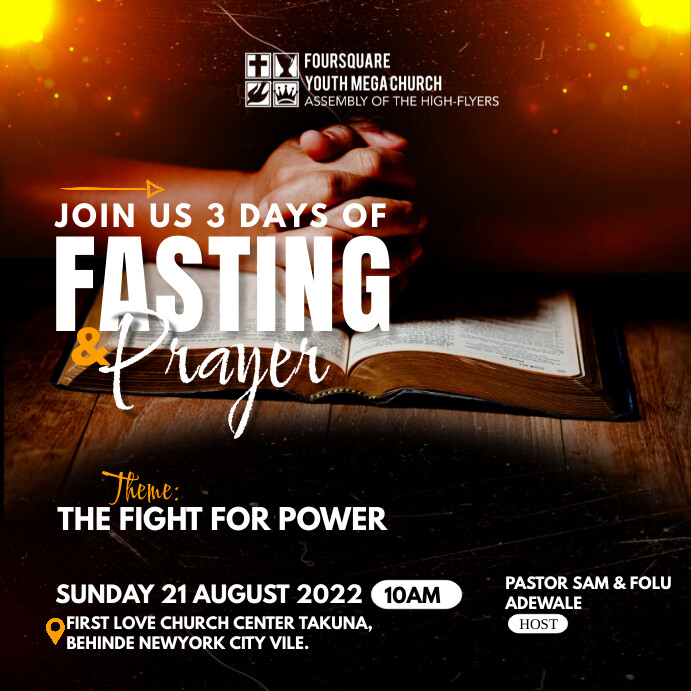 Modèle prayer and fasting | PosterMyWall