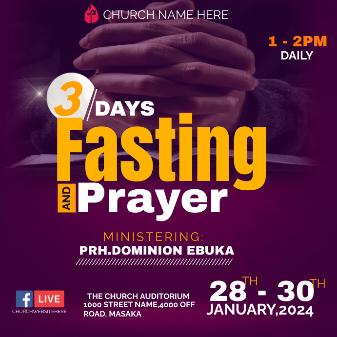 Prayer and fasting Template | PosterMyWall