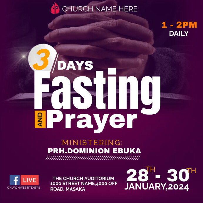 Prayer and fasting Template | PosterMyWall
