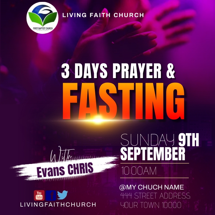 Prayer and fasting Template | PosterMyWall