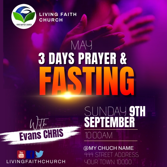 PRAYER AND FASTING Template | PosterMyWall