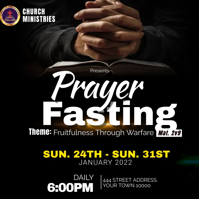 Prayer and fasting Template | PosterMyWall