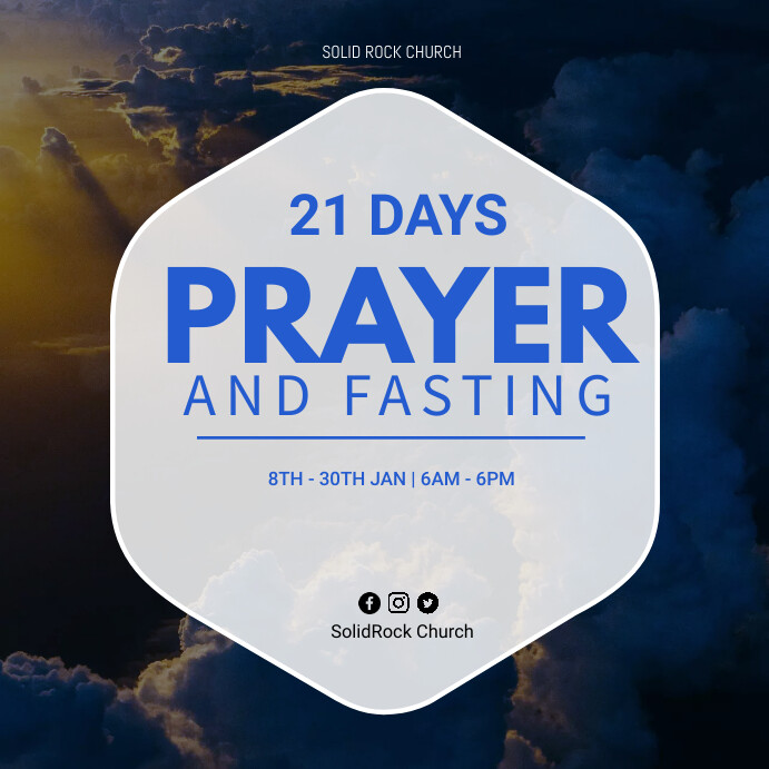 prayer and fasting Template | PosterMyWall