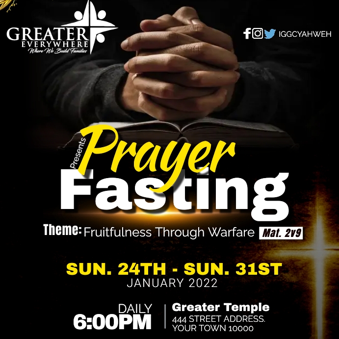 Prayer and fasting Template | PosterMyWall