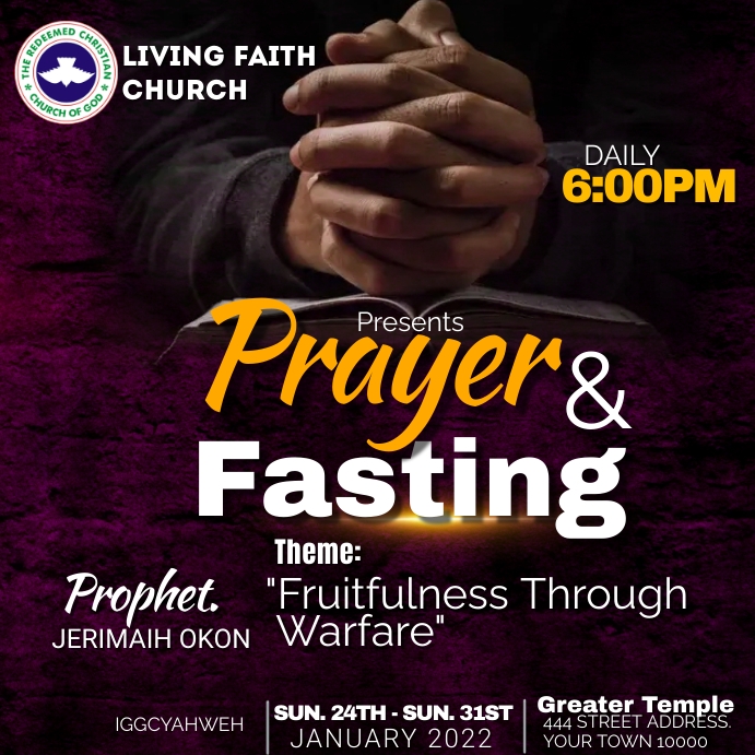 Prayer and fasting Template | PosterMyWall