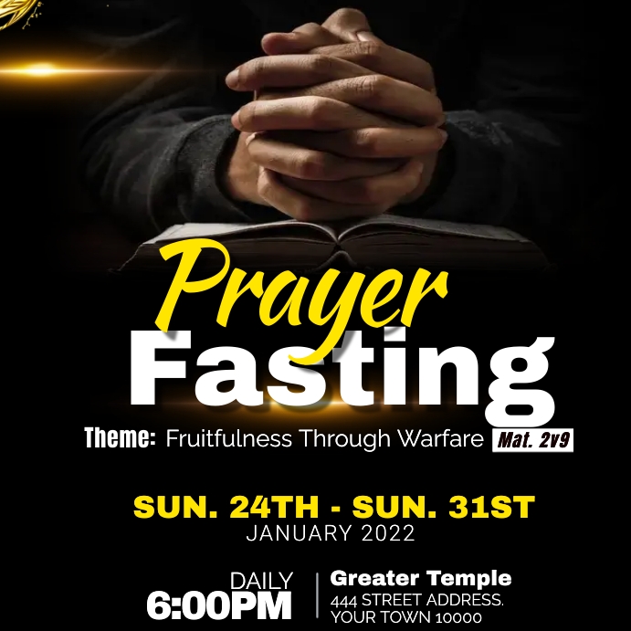 Prayer and fasting Template | PosterMyWall