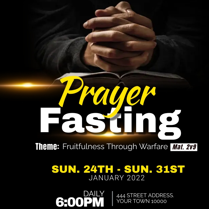 Prayer and fasting Template | PosterMyWall