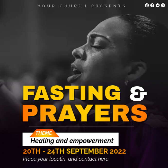 Copy of Prayer and Fasting | PosterMyWall