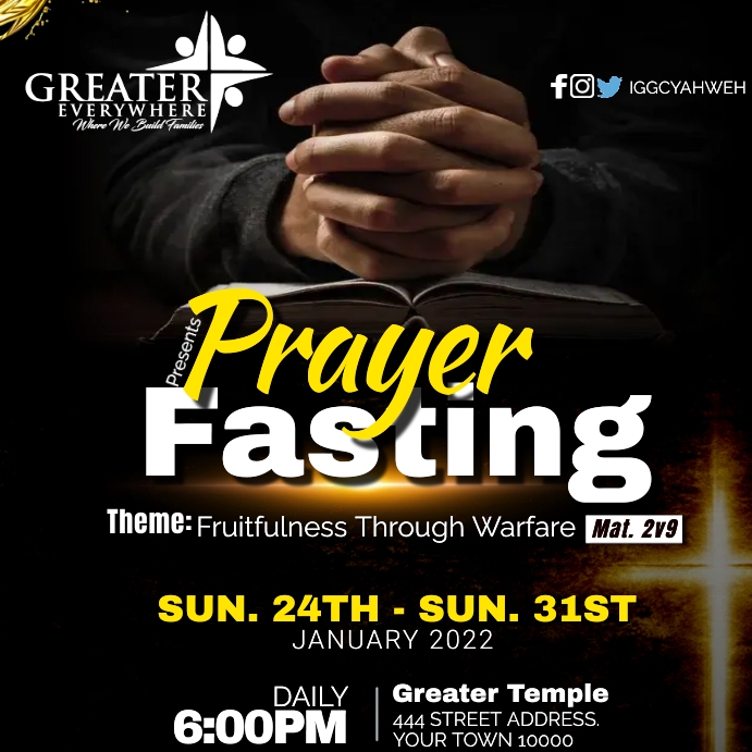 Prayer and fasting Template | PosterMyWall