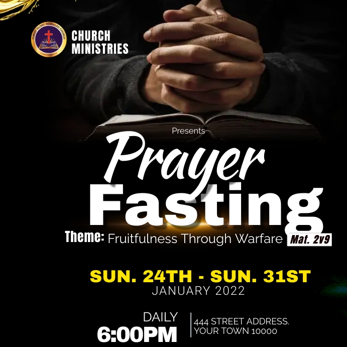 Prayer and fasting Template | PosterMyWall