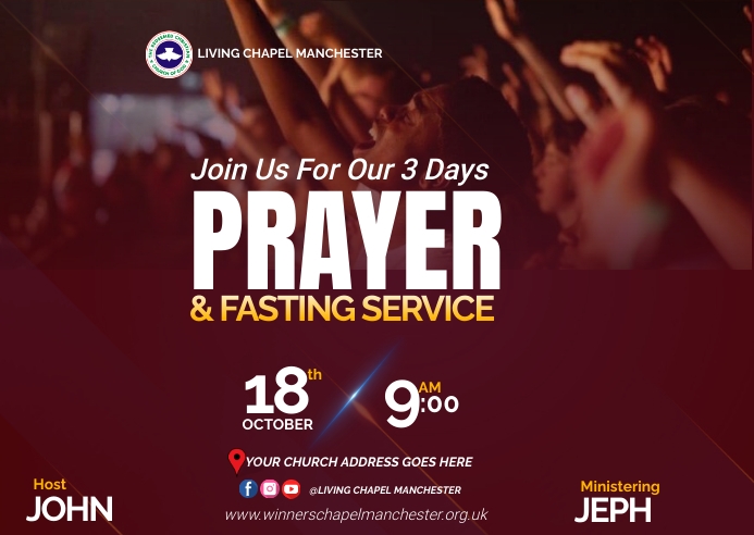 PRAYER AND FASTING Template | PosterMyWall