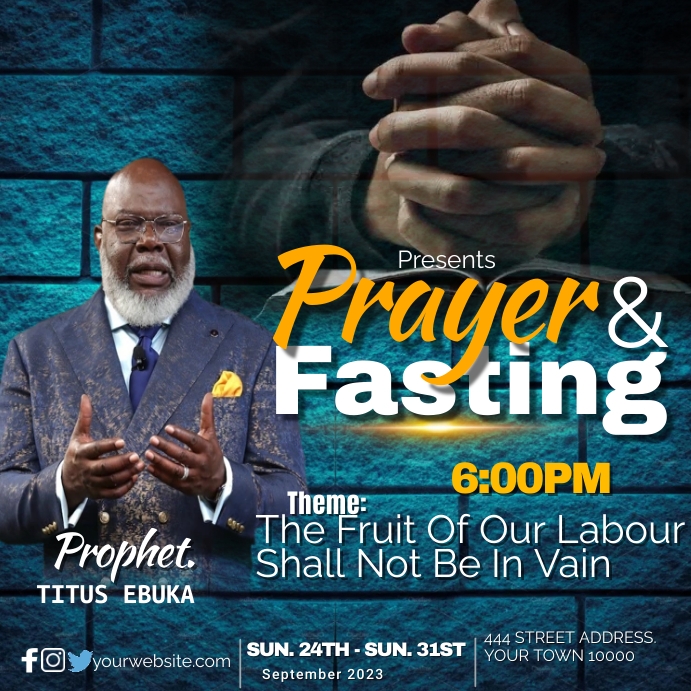 Prayer and fasting Template | PosterMyWall