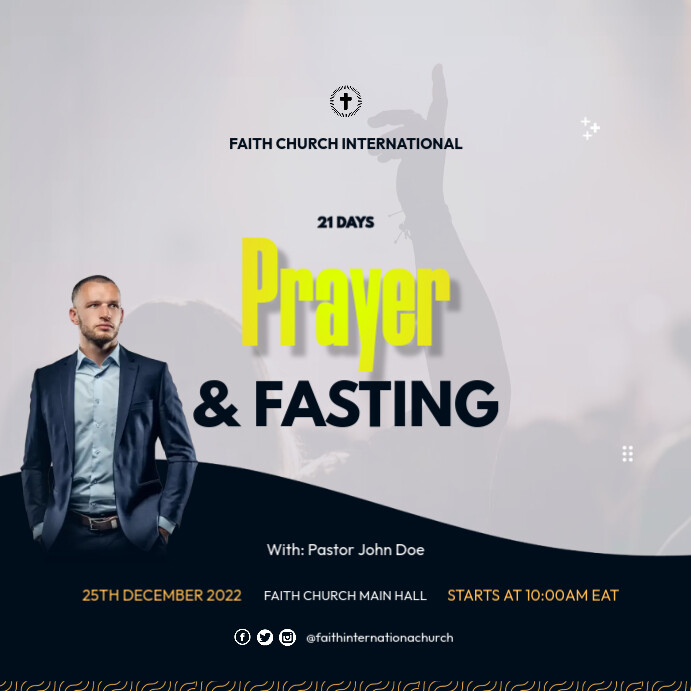 prayer and fasting Template | PosterMyWall