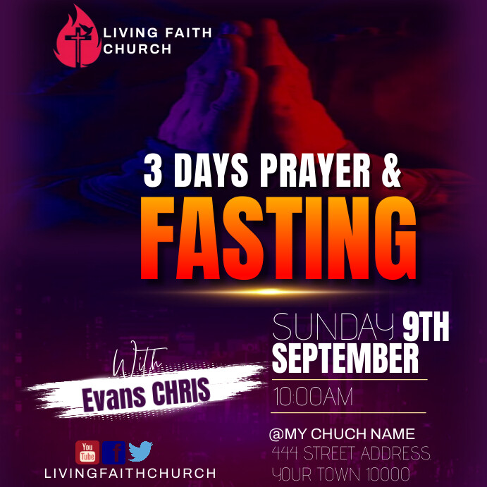 Prayer and fasting Template | PosterMyWall