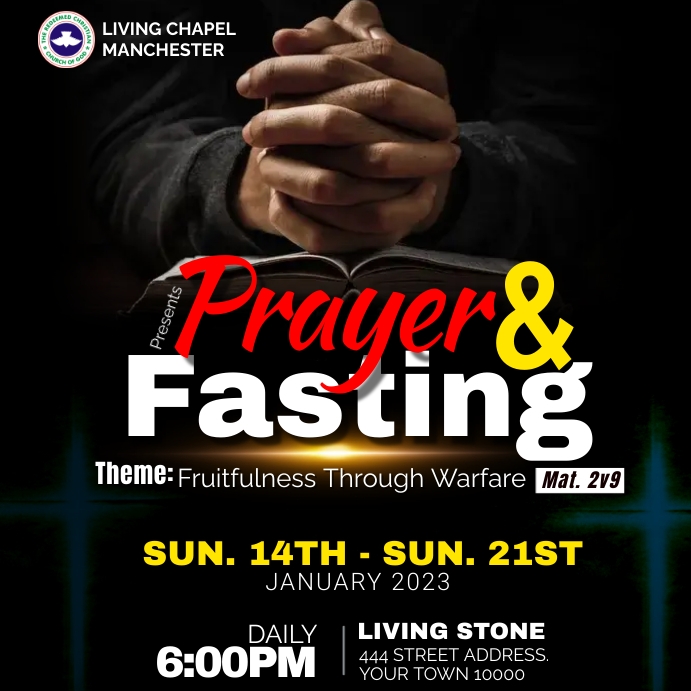 Prayer and fasting Template | PosterMyWall