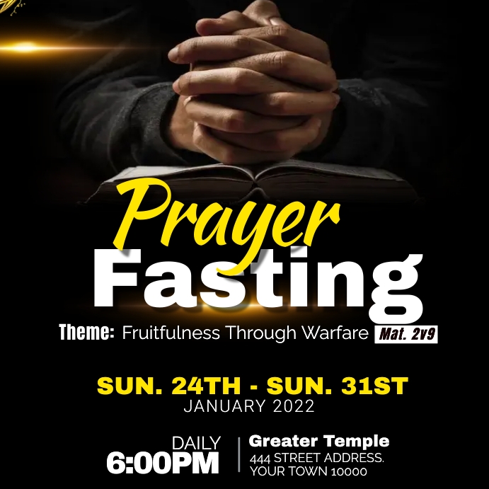 Prayer and fasting Template | PosterMyWall