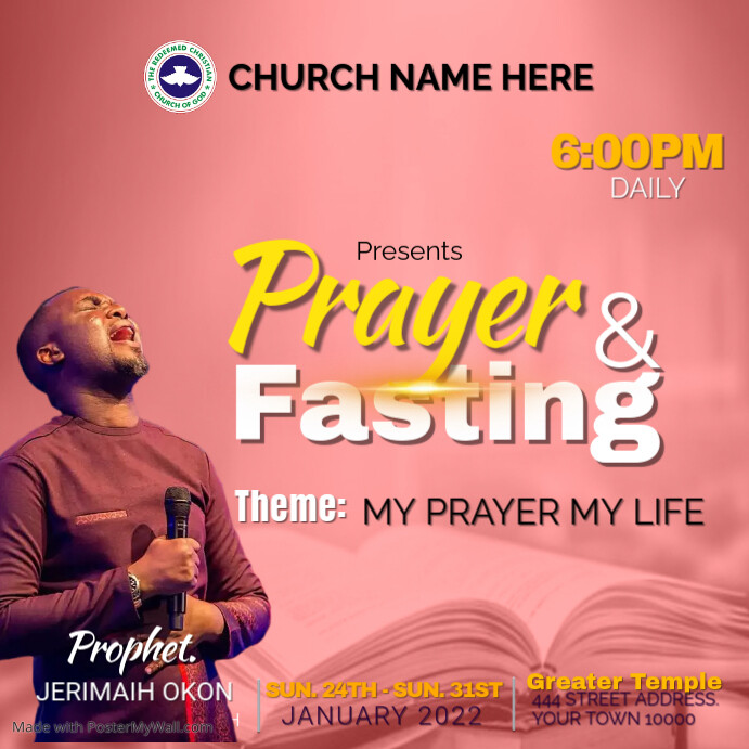 PRAYER AND FASTING Template | PosterMyWall