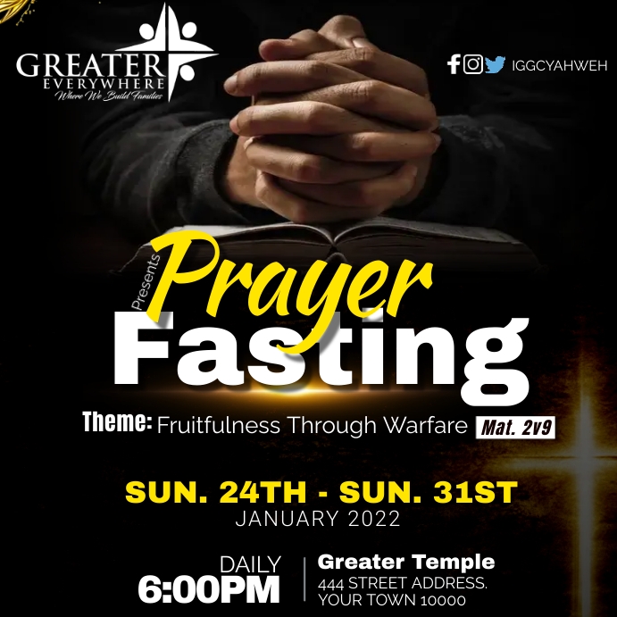 Prayer and fasting Template | PosterMyWall