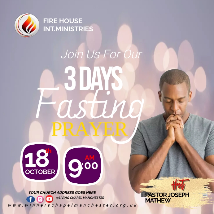 Prayer and fasting Template | PosterMyWall