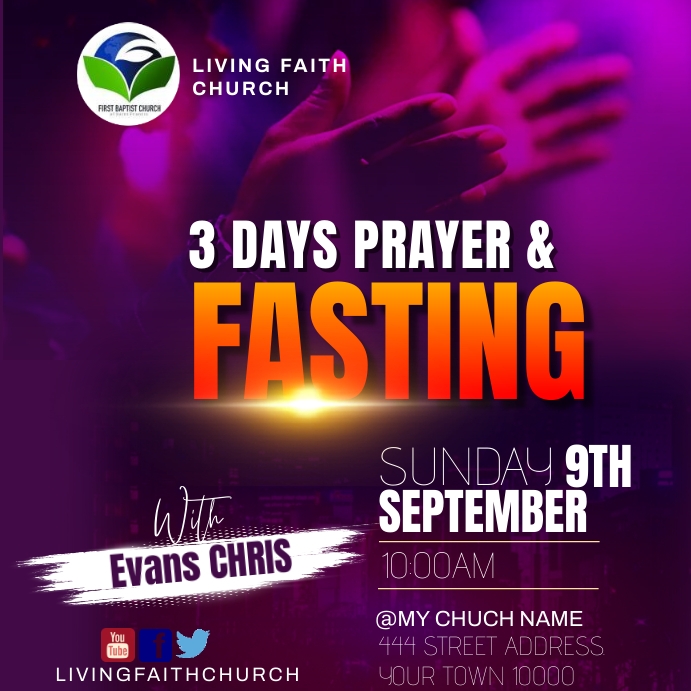 Prayer and fasting Template | PosterMyWall