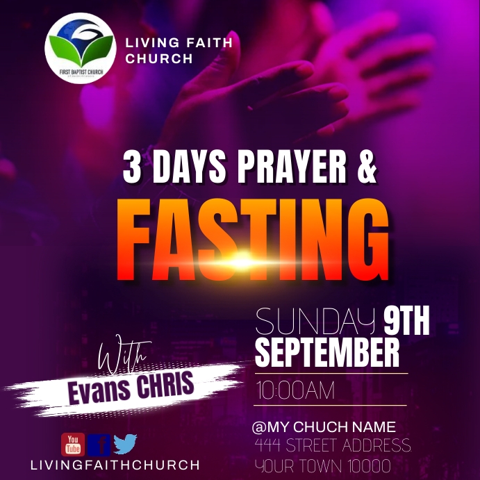 Prayer and fasting Template | PosterMyWall