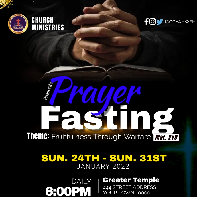 Prayer and fasting Template | PosterMyWall