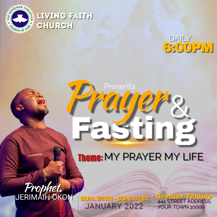 Copy of Prayer and fasting | PosterMyWall