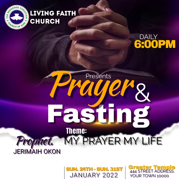 Prayer and fasting Template | PosterMyWall