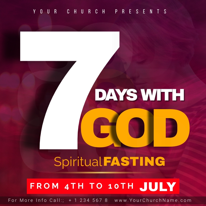 Prayer and Fasting Template | PosterMyWall