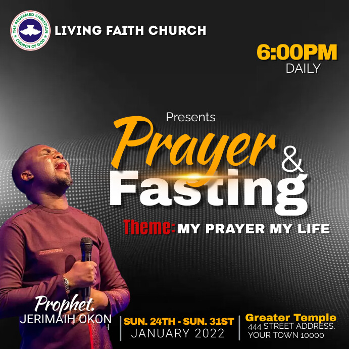 Prayer and fasting Template | PosterMyWall