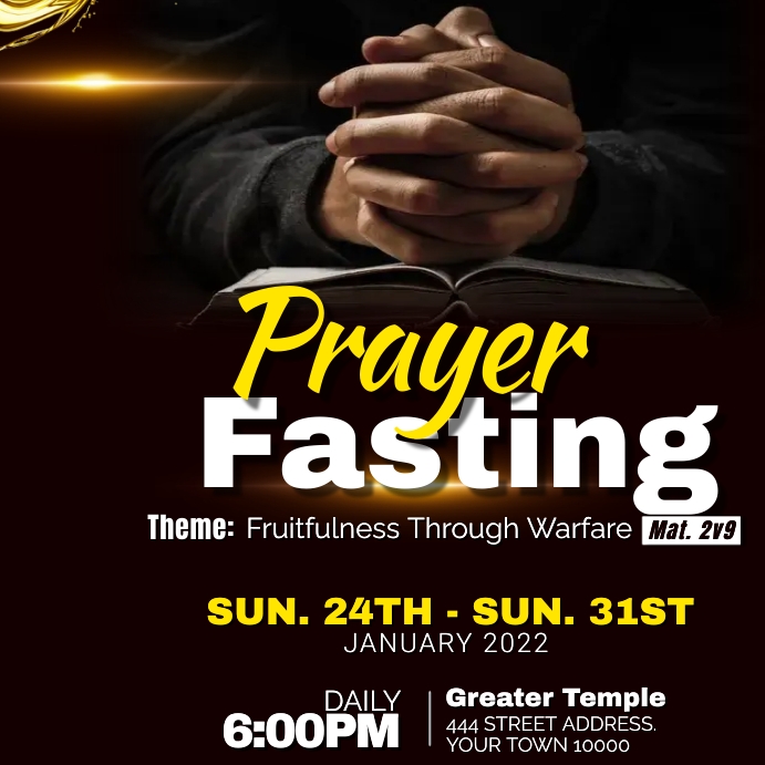 Prayer and fasting Template | PosterMyWall