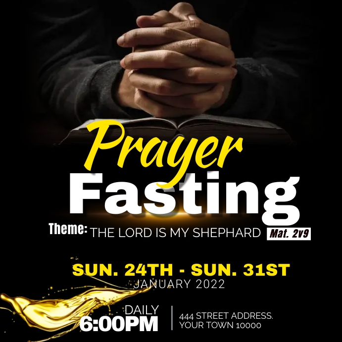 Prayer and fasting Template | PosterMyWall