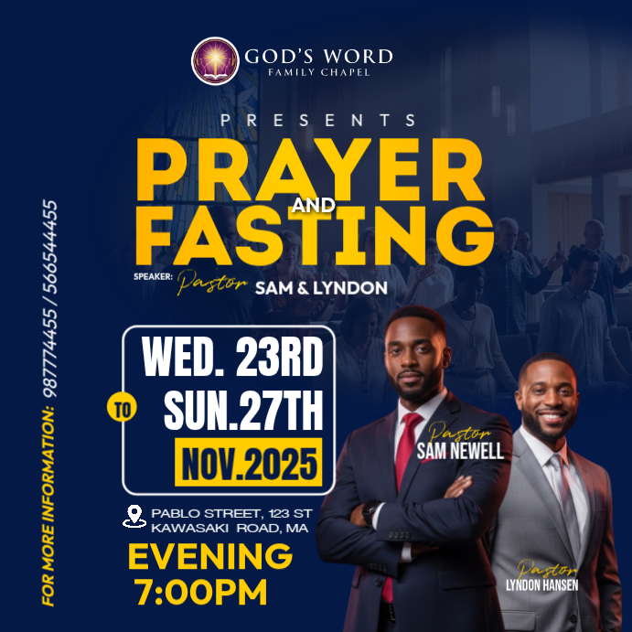 Prayer and Fasting Event Poster Template | PosterMyWall