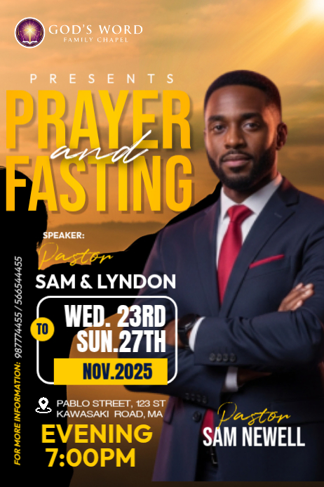 Prayer and Fasting Event Poster Template | PosterMyWall