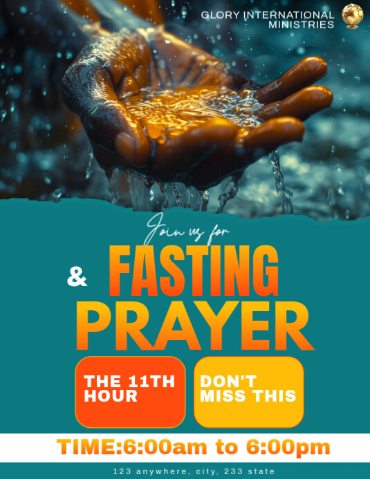 Prayer And Fasting Flyer (us Letter) Template | PosterMyWall