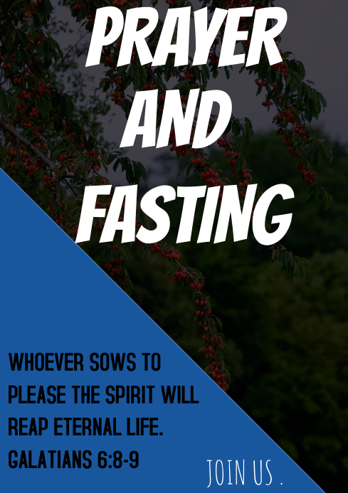 PRAYER AND FASTING FLYER Template | PosterMyWall