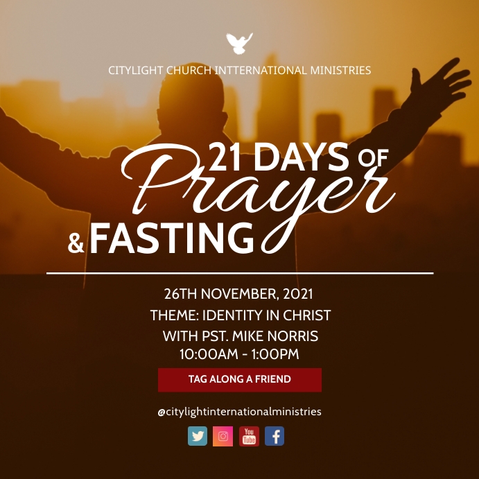 Copy of prayer and fasting flyer design | PosterMyWall