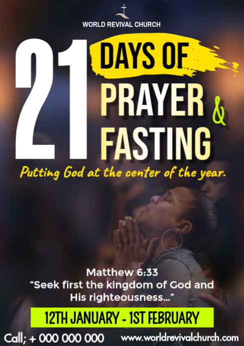 Prayer and Fasting Flyer Template | PosterMyWall