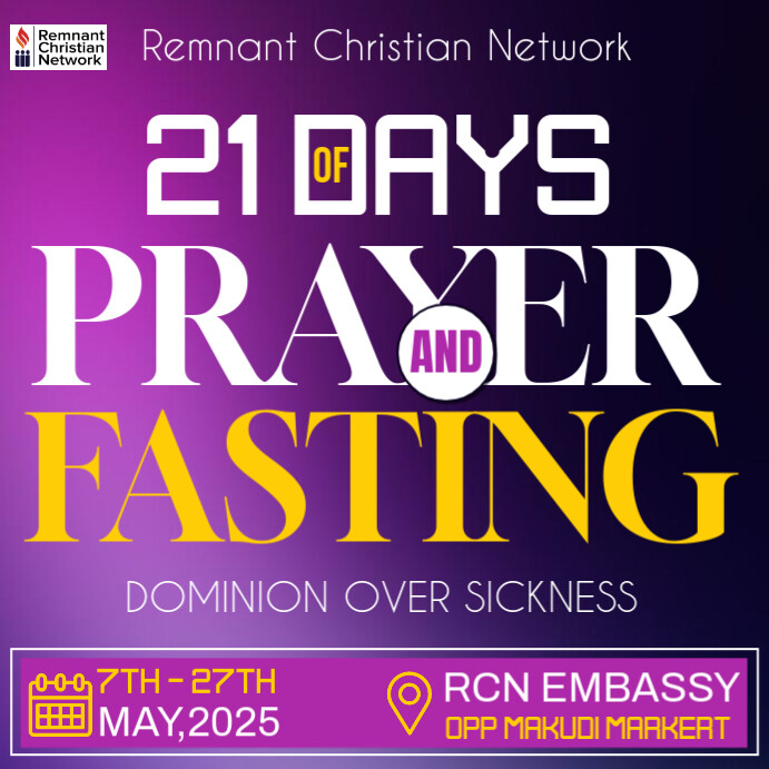 PRAYER AND FASTING FLYER Template | PosterMyWall