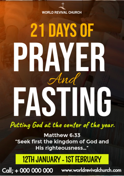 Prayer and Fasting Flyer Template | PosterMyWall