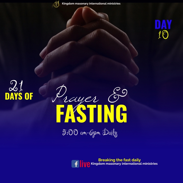 PRAYER AND FASTING FLYER POSTER TEMPLATE | PosterMyWall