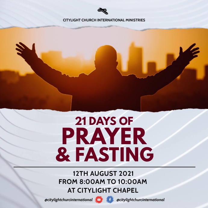 prayer and fasting flyer template | PosterMyWall