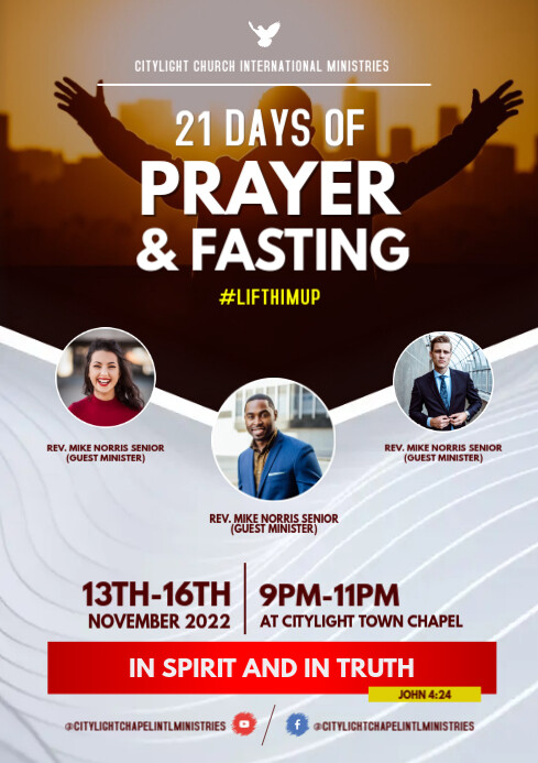 Copy of PRAYER and fasting flyer template | PosterMyWall