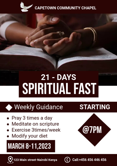 prayer and fasting guidance flyer template | PosterMyWall