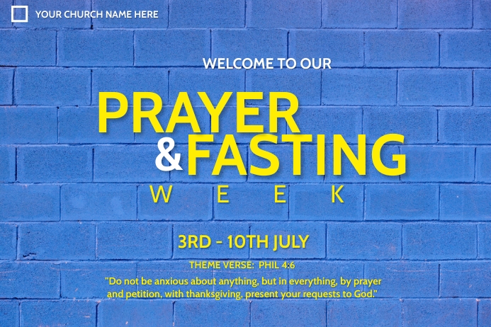 prayer and fasting poster Template | PosterMyWall