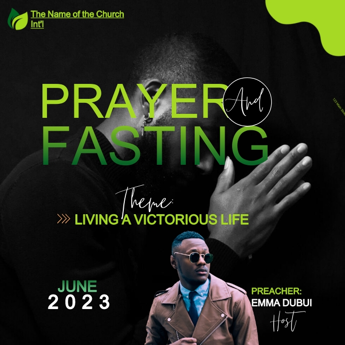 Prayer and fasting poster Template | PosterMyWall